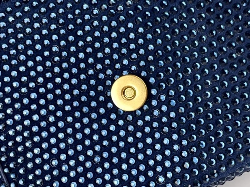 Budget-friendly Balenciaga Radiant Hourglass Bag with Blue Rhinestones