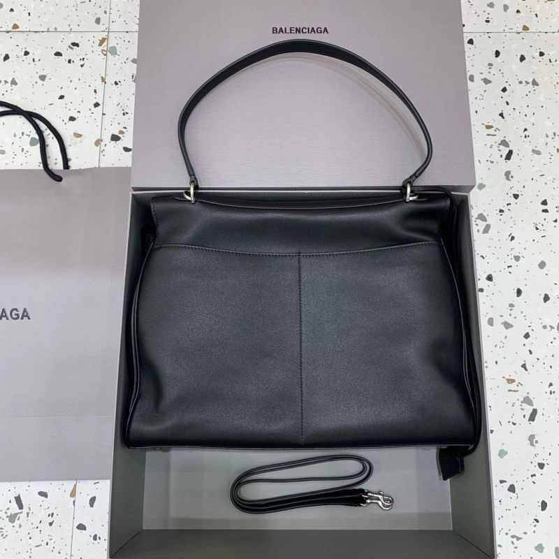 Low-cost Balenciaga Rebel Chic Black Handbag with Silver Buckle - Three Sizes