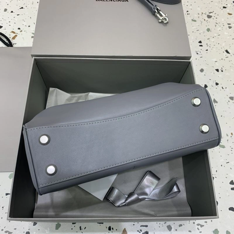 Low-cost Balenciaga Rebel Chic Gray Bag with Silver Buckle