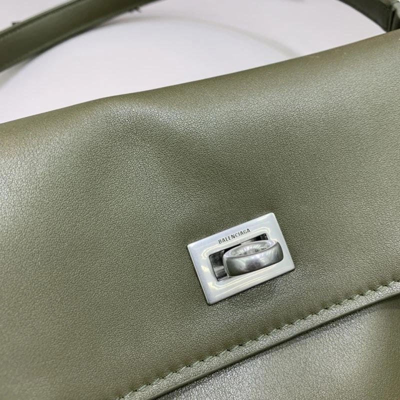Exact replica Balenciaga Rebel Chic Green Silver Buckle Handbag - Style 78972