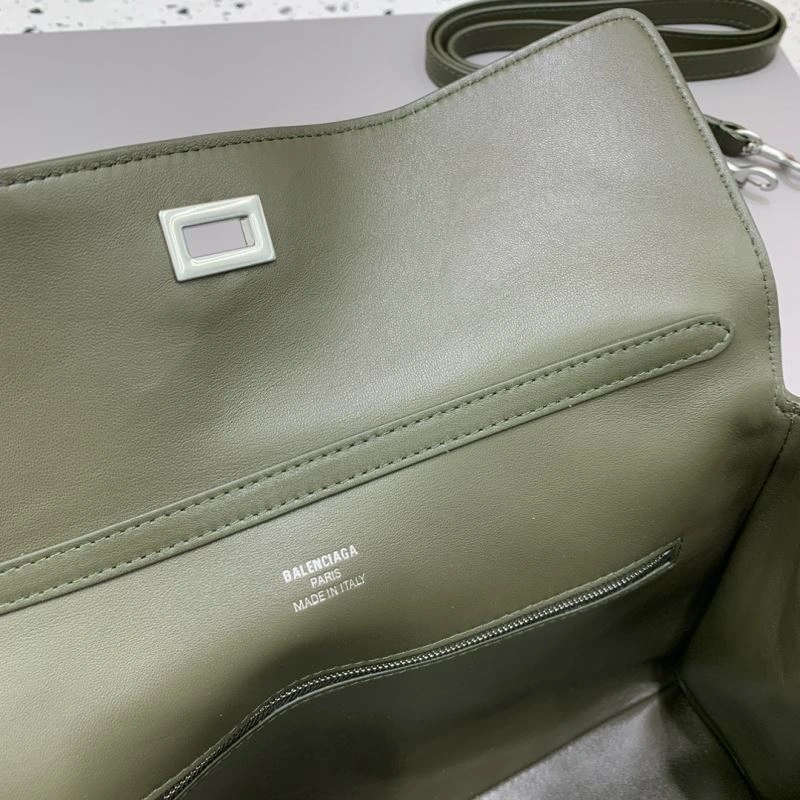 Exact replica Balenciaga Rebel Chic Green Silver Buckle Handbag - Style 78972