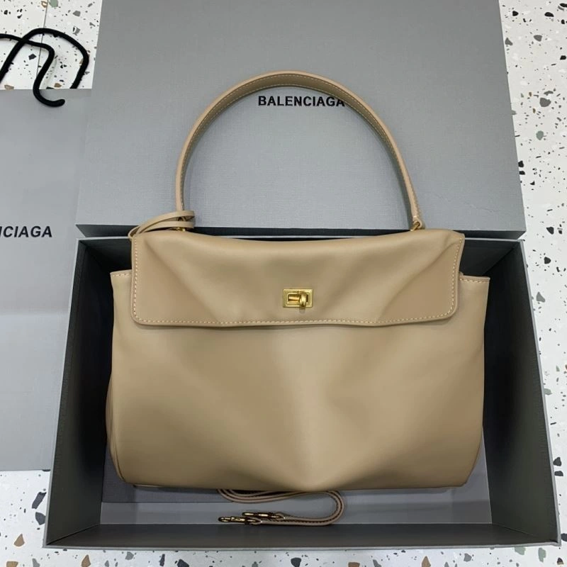 Balenciaga Rebel Chic Medium Apricot Handbag - Stylish Leather Elegance