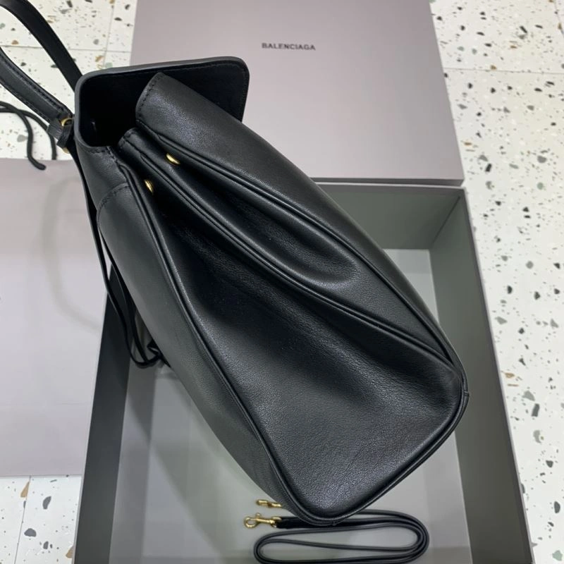 Legit Balenciaga Rebel Luxe Black Gold Buckle Handbag - Stylish Versatility