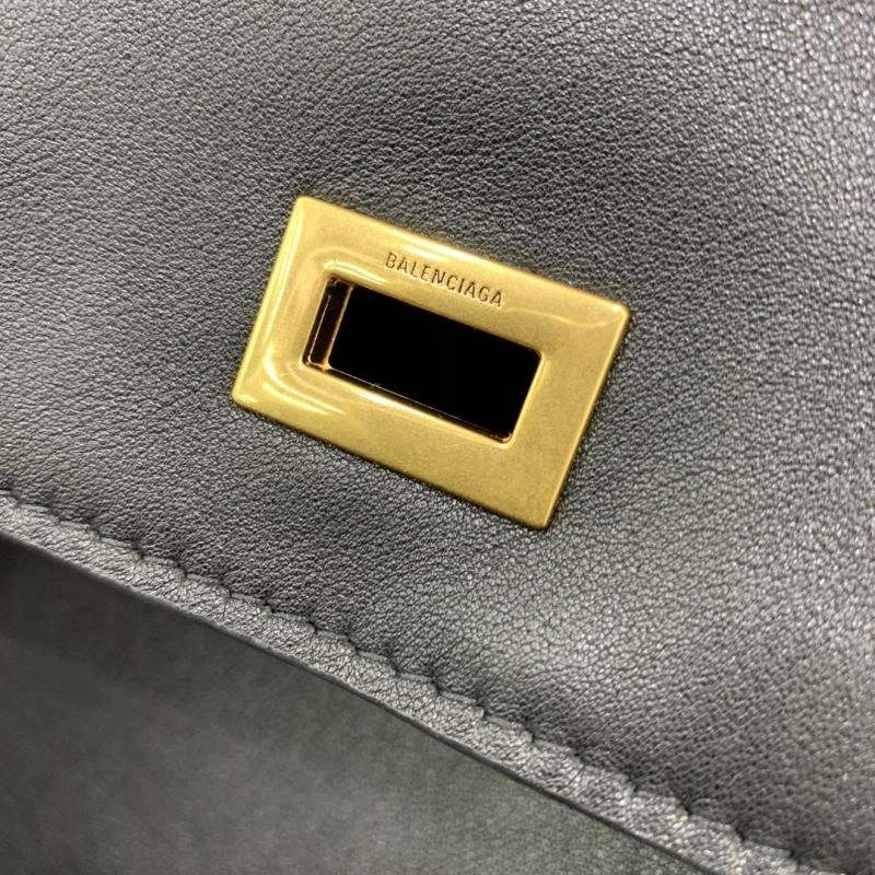 Legit Balenciaga Rebel Luxe Black Gold Buckle Handbag - Stylish Versatility