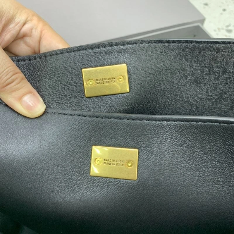 Legit Balenciaga Rebel Luxe Black Gold Buckle Handbag - Stylish Versatility