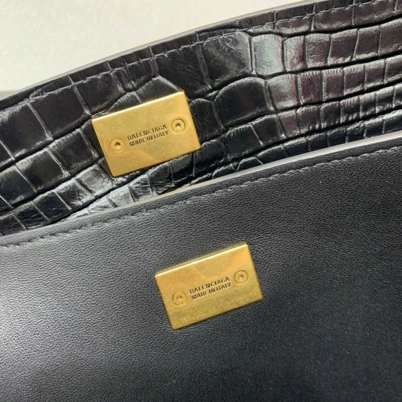 Value-priced Balenciaga Rebel Luxe Crocodile Black Handbag - Style Meets Function