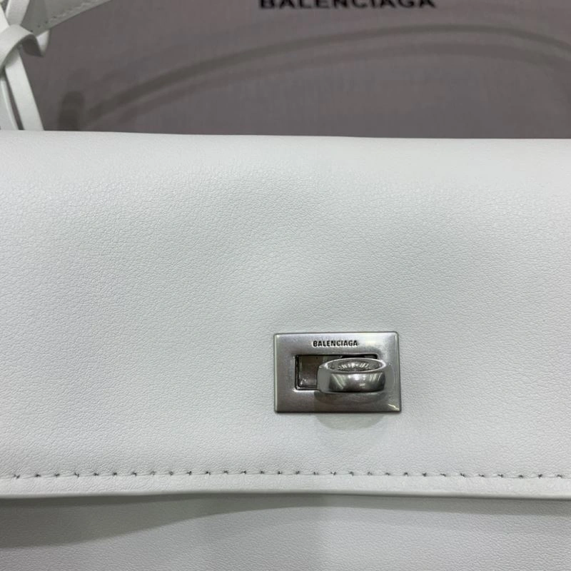 Exact replica Balenciaga Rebel Luxe White Silver Buckle Handbag Collection