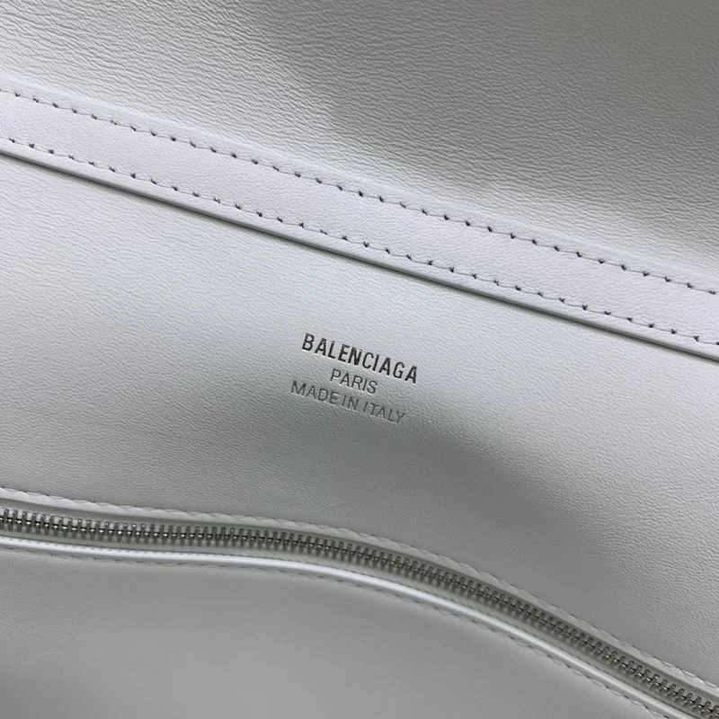 Exact replica Balenciaga Rebel Luxe White Silver Buckle Handbag Collection