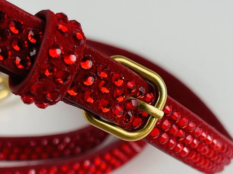 Perfect replica Balenciaga Red Rhinestone Hourglass Bag with B-Clasp