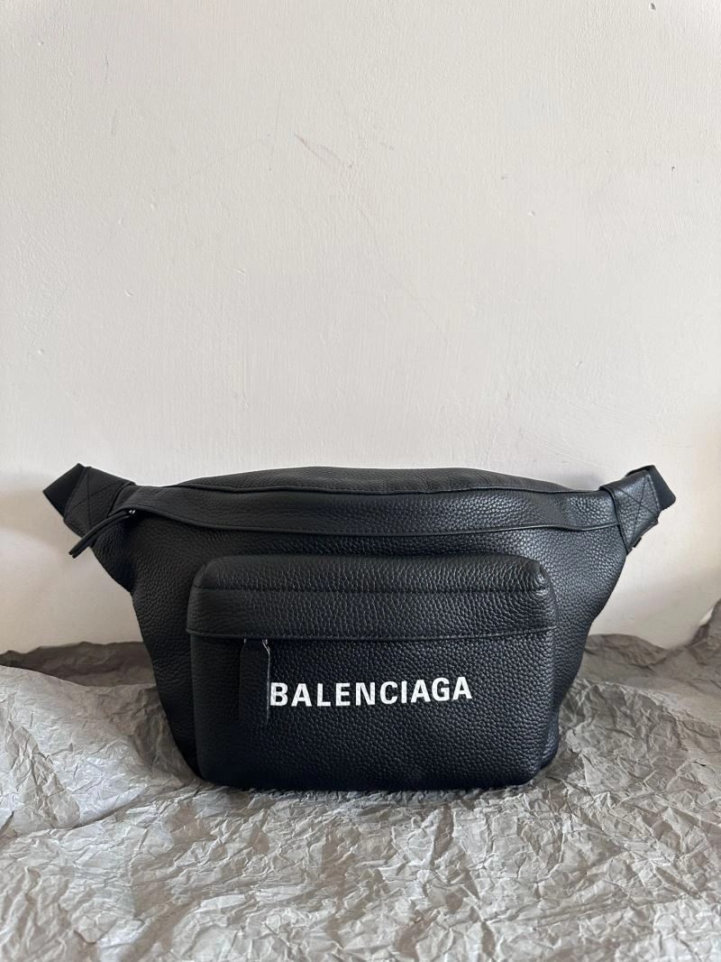 Balenciaga Retro Black Calfskin Waist Bag - Stylish Convenience