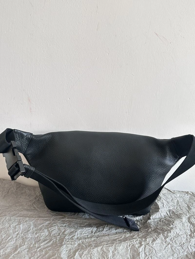 Official Balenciaga Retro Black Calfskin Waist Bag - Stylish Convenience