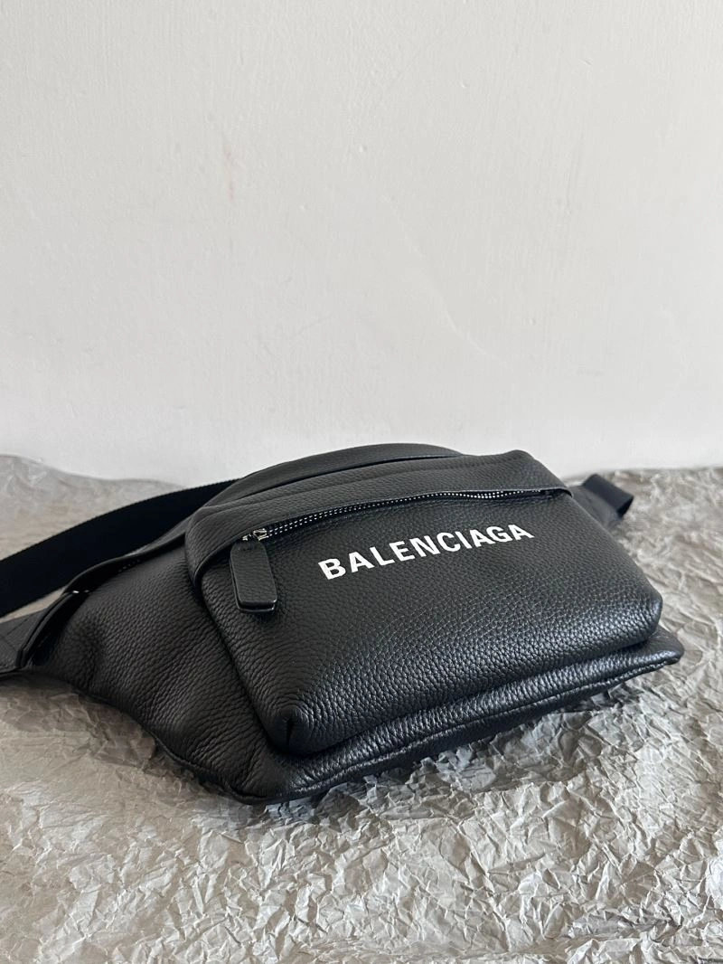 Official Balenciaga Retro Black Calfskin Waist Bag - Stylish Convenience