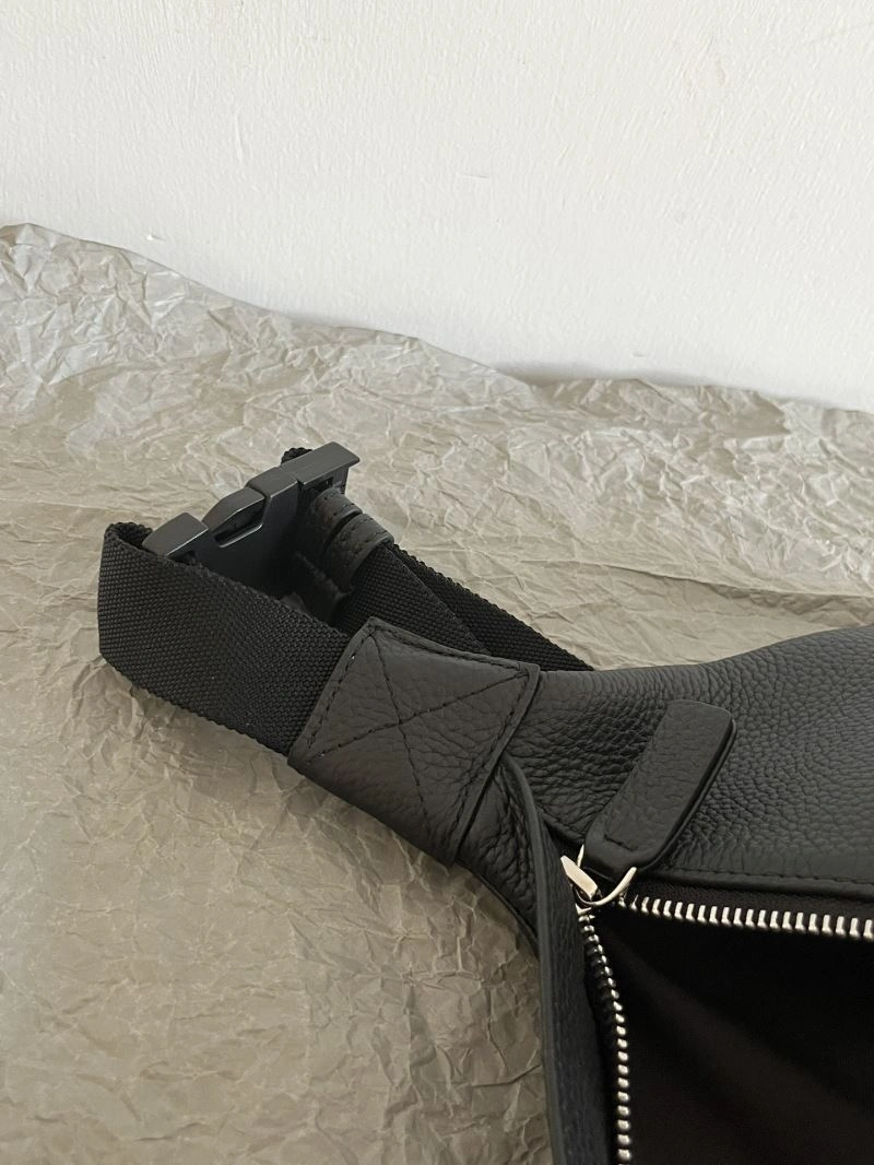 Official Balenciaga Retro Black Calfskin Waist Bag - Stylish Convenience