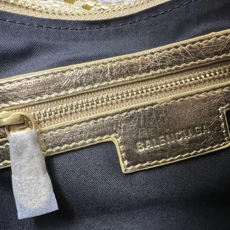 Authentic Balenciaga Retro Chic Motorcycle-Inspired Half Moon Dumpling Bag