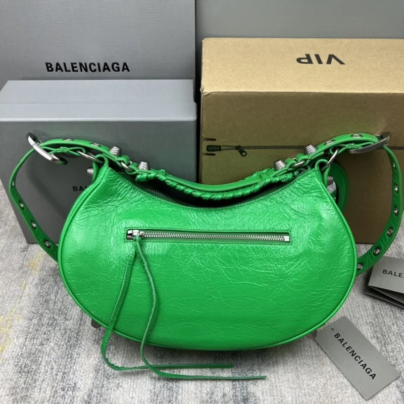 Economical Balenciaga Retro Green  Le Cagole Half-Moon Dumpling Bag