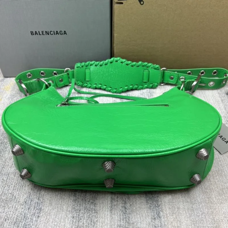 Economical Balenciaga Retro Green  Le Cagole Half-Moon Dumpling Bag