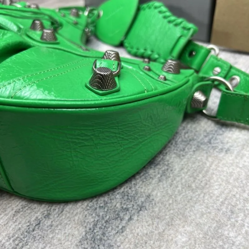 Economical Balenciaga Retro Green  Le Cagole Half-Moon Dumpling Bag