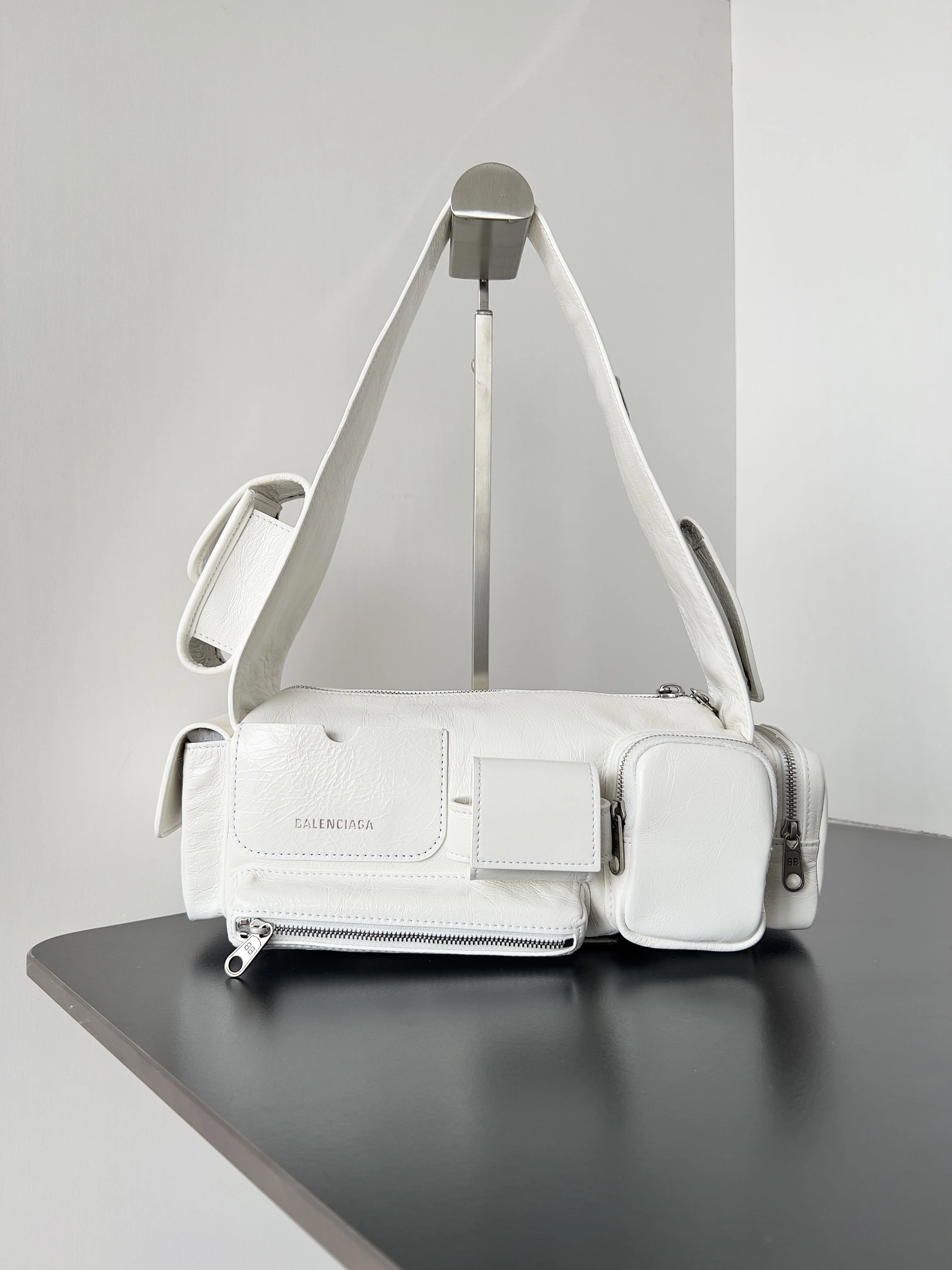 Balenciaga Retro Sheepskin Multi-Functional Punk Tote Bag