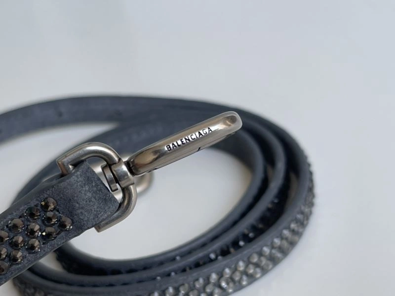 Genuine Balenciaga Rhinestone Hourglass Bag - Gray Crescent Chic
