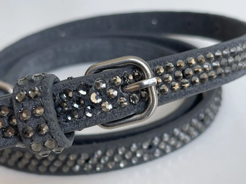 Genuine Balenciaga Rhinestone Hourglass Bag - Gray Crescent Chic