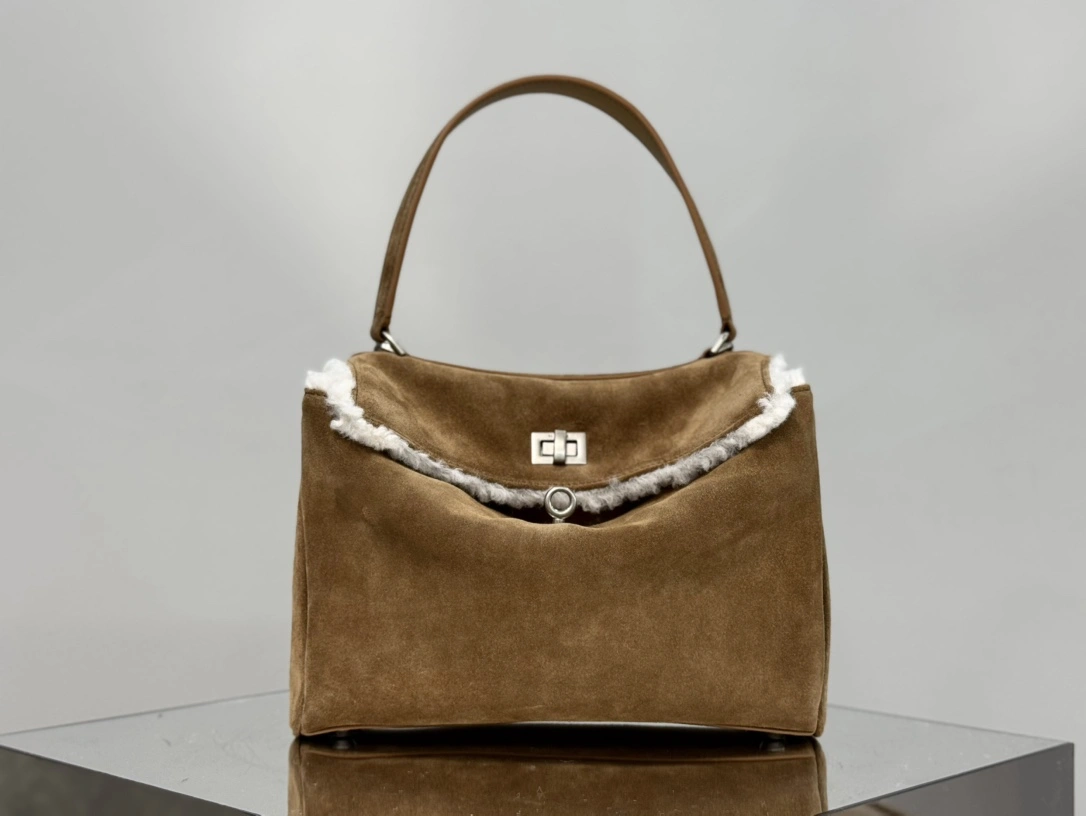 Balenciaga Rodeo Chic Suede Handbag - Autumn Winter 2024
