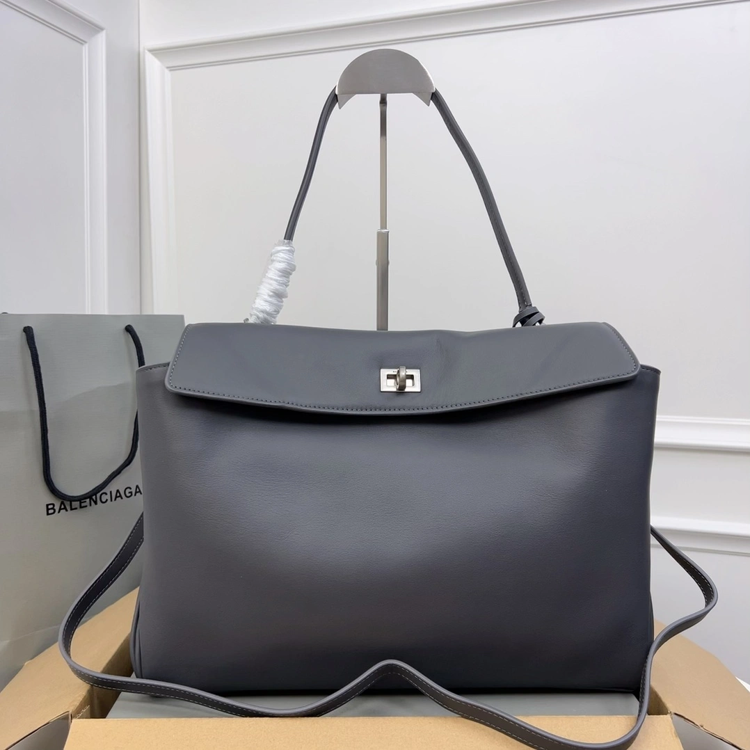 Balenciaga Rodeo Luxe Leather Tote - Sophisticated Black Elegance
