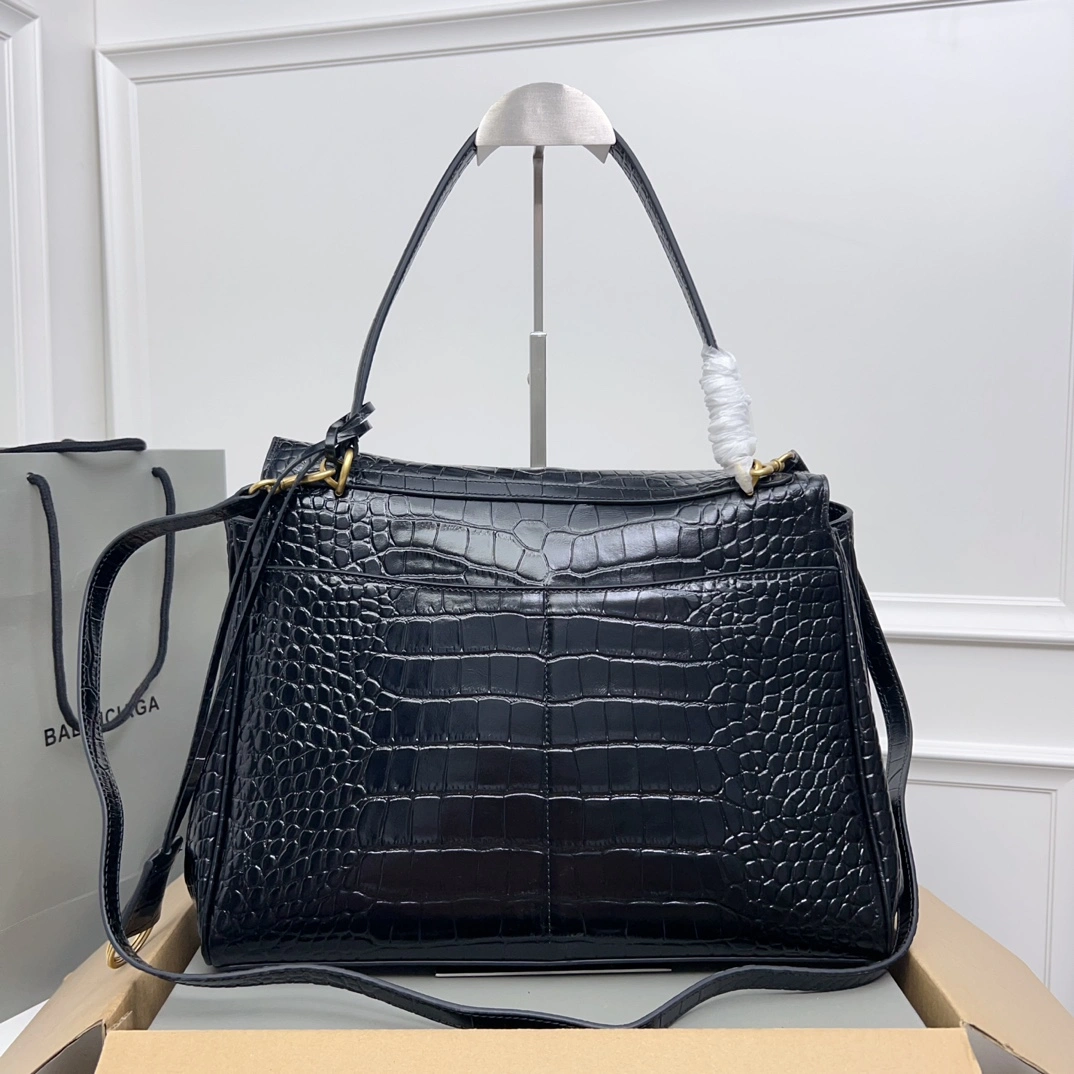 Brand-authenticated Balenciaga Rodeo Luxe Leather Tote - Sophisticated Style