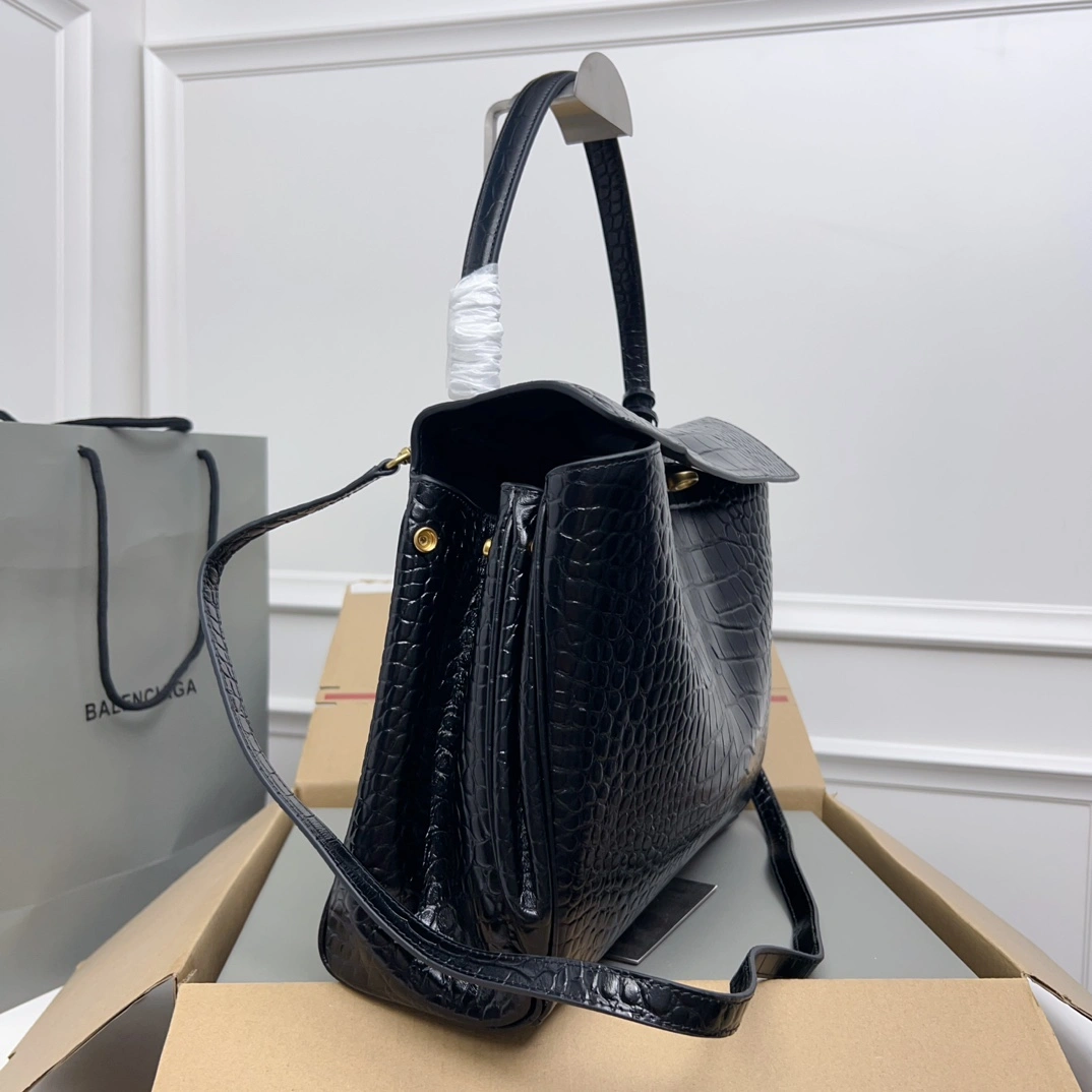 Brand-authenticated Balenciaga Rodeo Luxe Leather Tote - Sophisticated Style