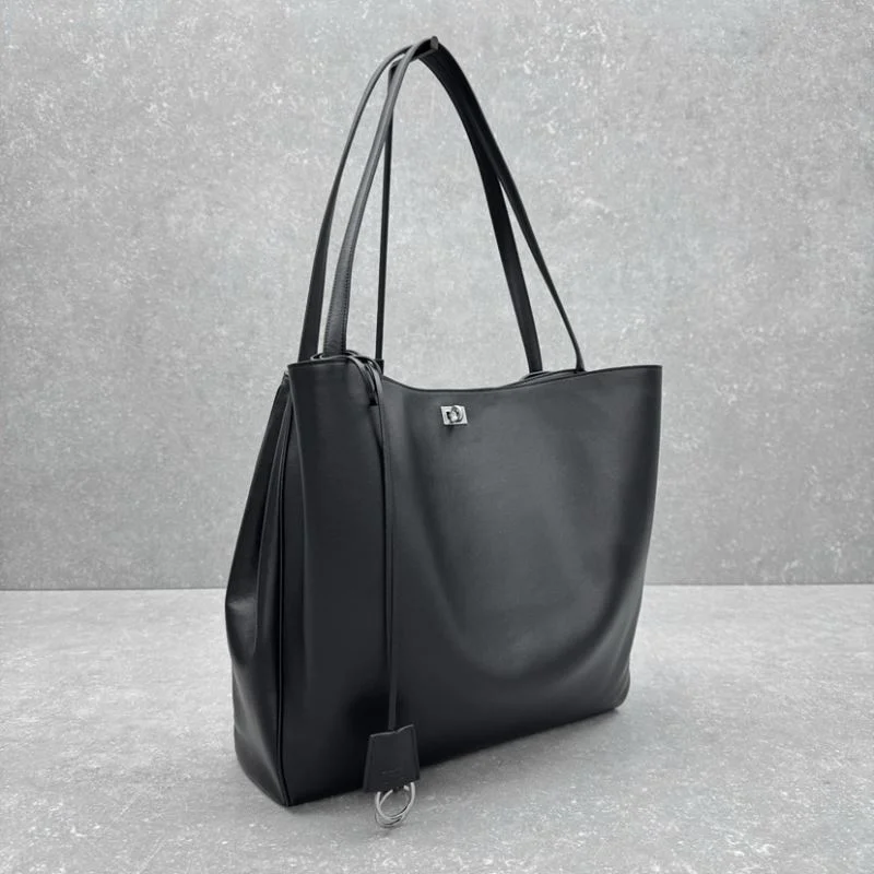 Indistinguishable Balenciaga Rodeo Luxe Open-Top Tote with Metal Turn-Lock