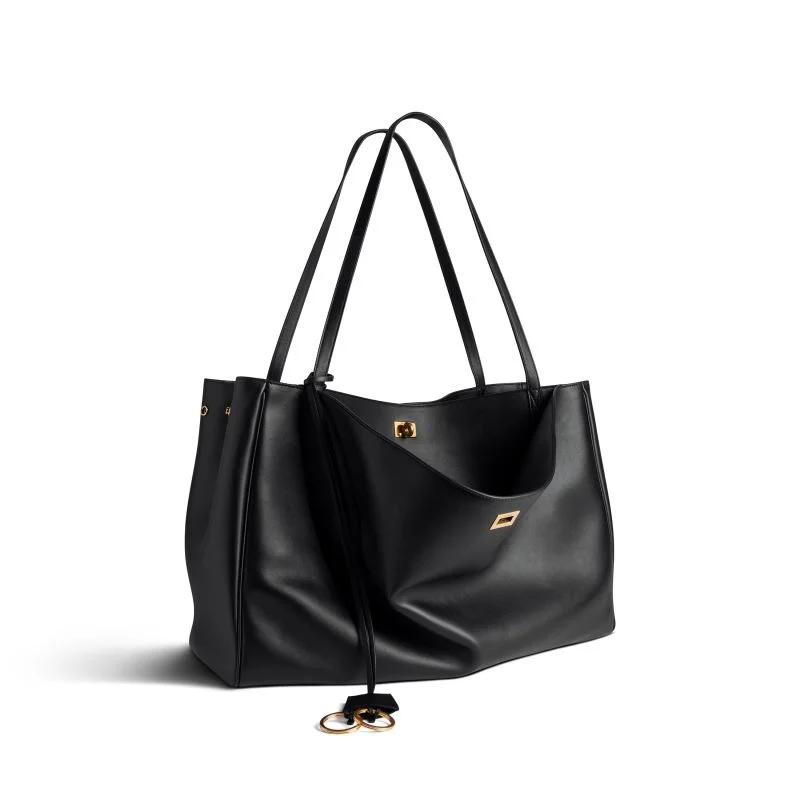 Indistinguishable Balenciaga Rodeo Luxe Open-Top Tote with Metal Turn-Lock