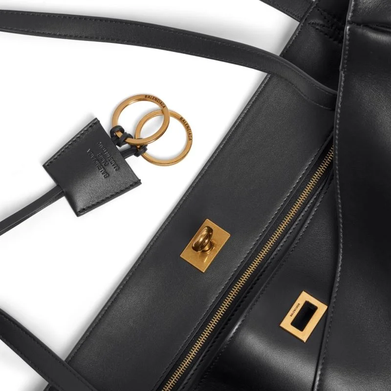 Indistinguishable Balenciaga Rodeo Luxe Open-Top Tote with Metal Turn-Lock