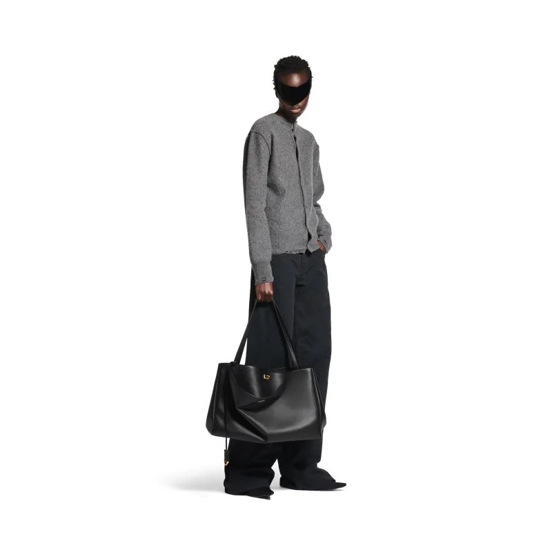 Indistinguishable Balenciaga Rodeo Luxe Open-Top Tote with Metal Turn-Lock