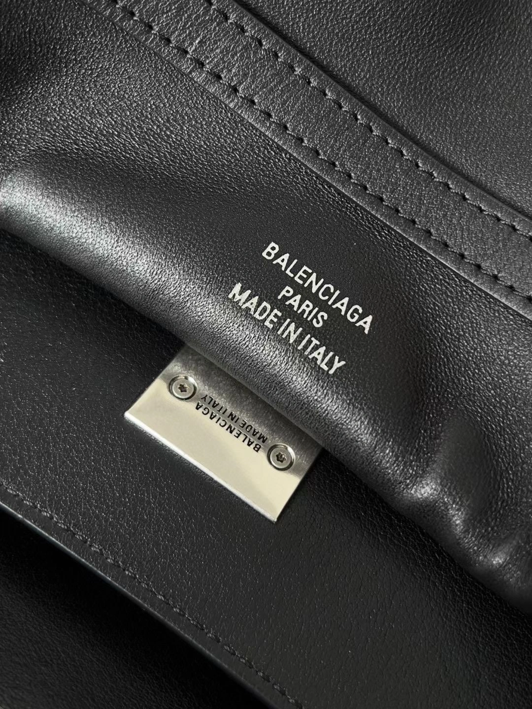 Brand-original Balenciaga Rodeo Luxe Oversized Calfskin Bag with Silver Buckle