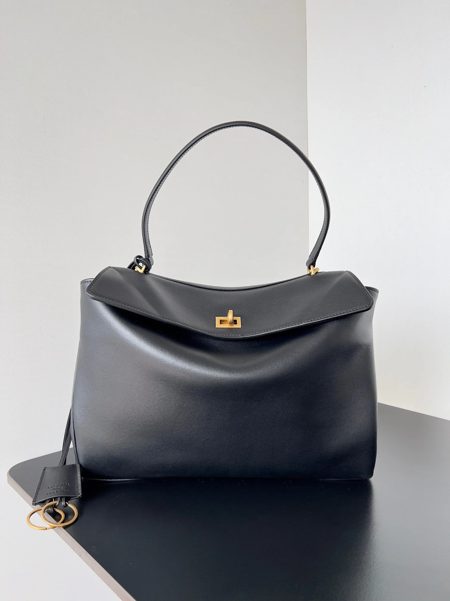 Balenciaga Rodeo Luxe Soft Calfskin Bag with Gold Buckle - Model 789772