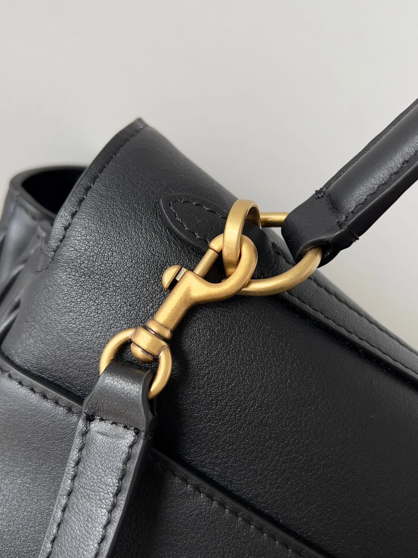 Real Balenciaga Rodeo Luxe Soft Calfskin Bag with Gold Buckle - Model 789772
