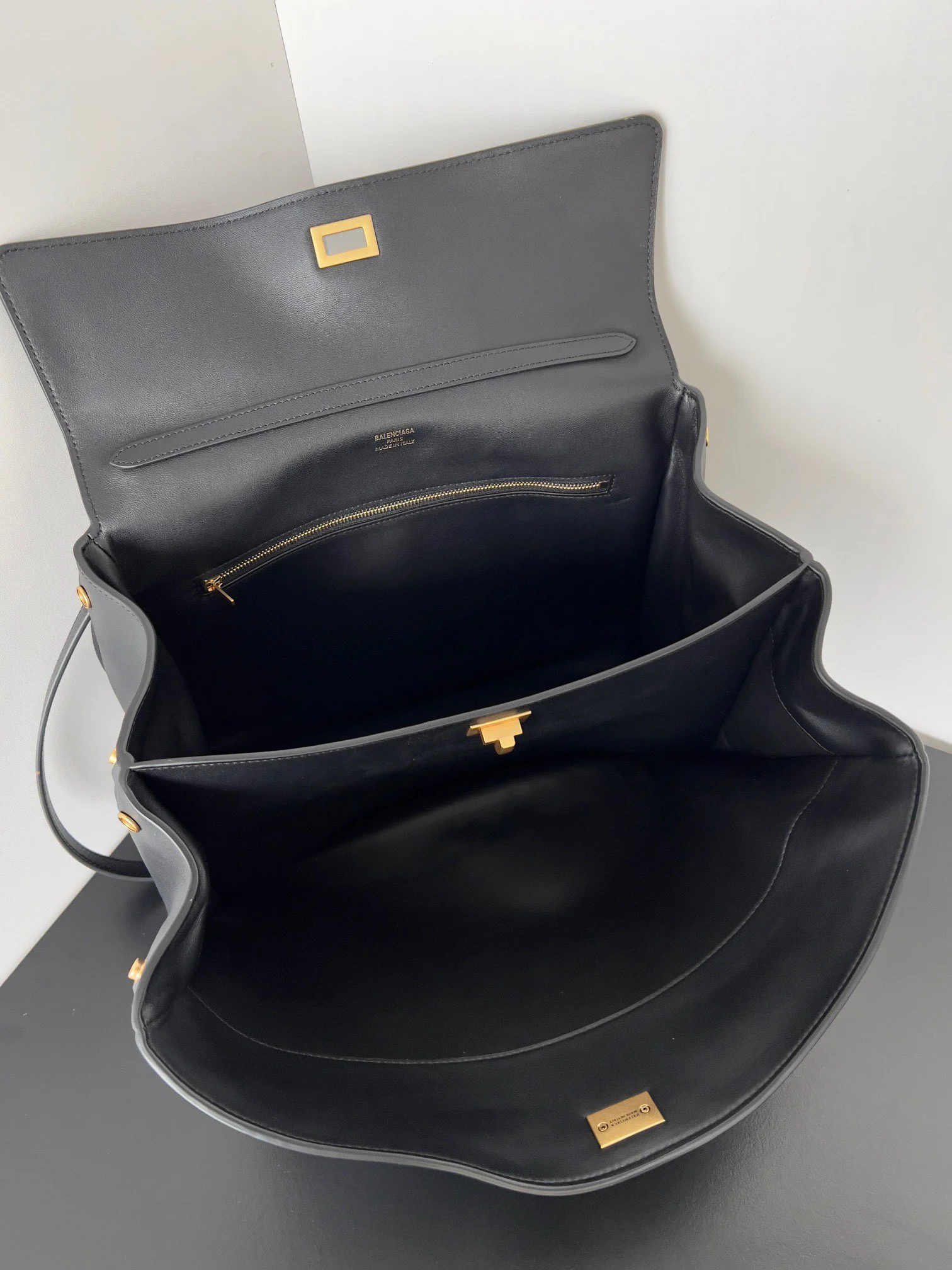 Real Balenciaga Rodeo Luxe Soft Calfskin Bag with Gold Buckle - Model 789772