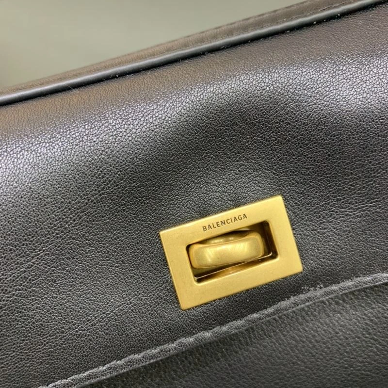 Mirror quality Balenciaga Rodeo Mini Black Leather Bag with Gold Buckle - Unisex Chic