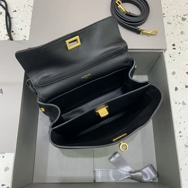 Mirror quality Balenciaga Rodeo Mini Black Leather Bag with Gold Buckle - Unisex Chic