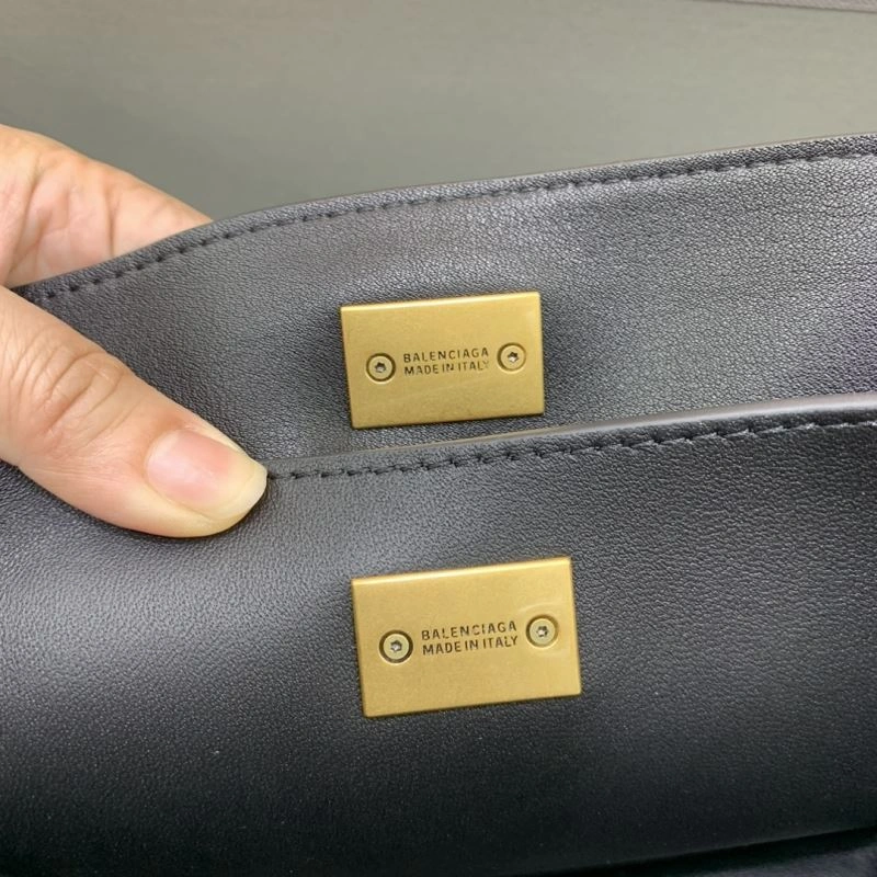 Mirror quality Balenciaga Rodeo Mini Black Leather Bag with Gold Buckle - Unisex Chic