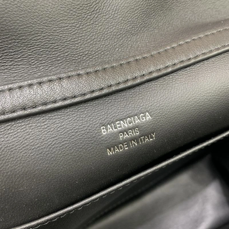 Authentic Balenciaga Rodeo Mini Black Leather Bag with Silver Buckle