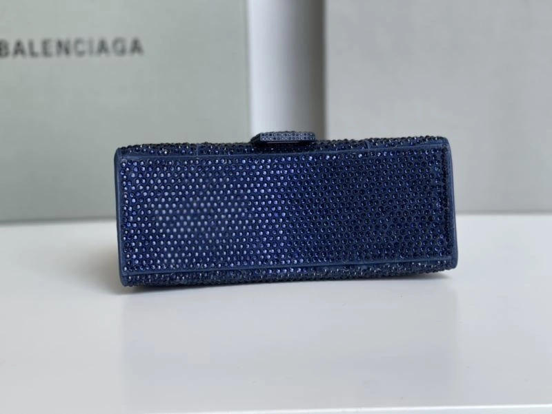 OEM Balenciaga Sapphire Blue Hourglass Rhinestone Bag - XS Edition