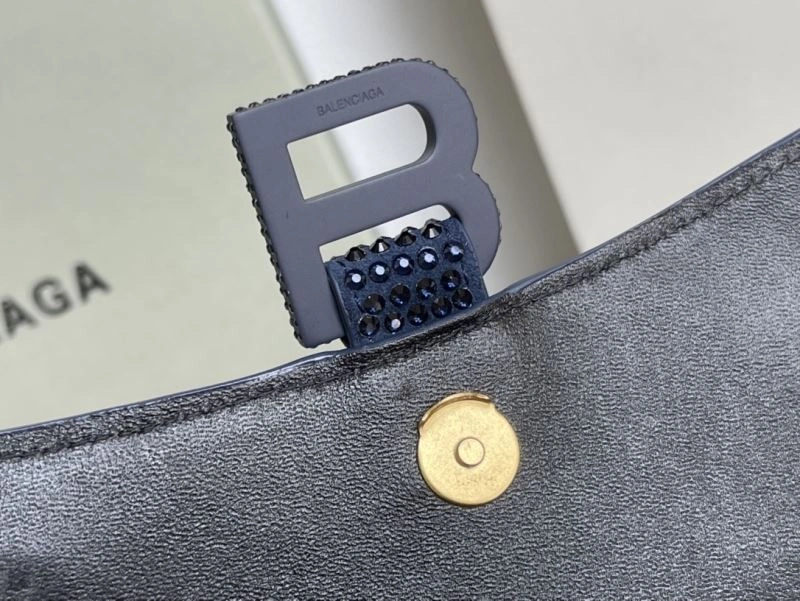 OEM Balenciaga Sapphire Blue Hourglass Rhinestone Bag - XS Edition