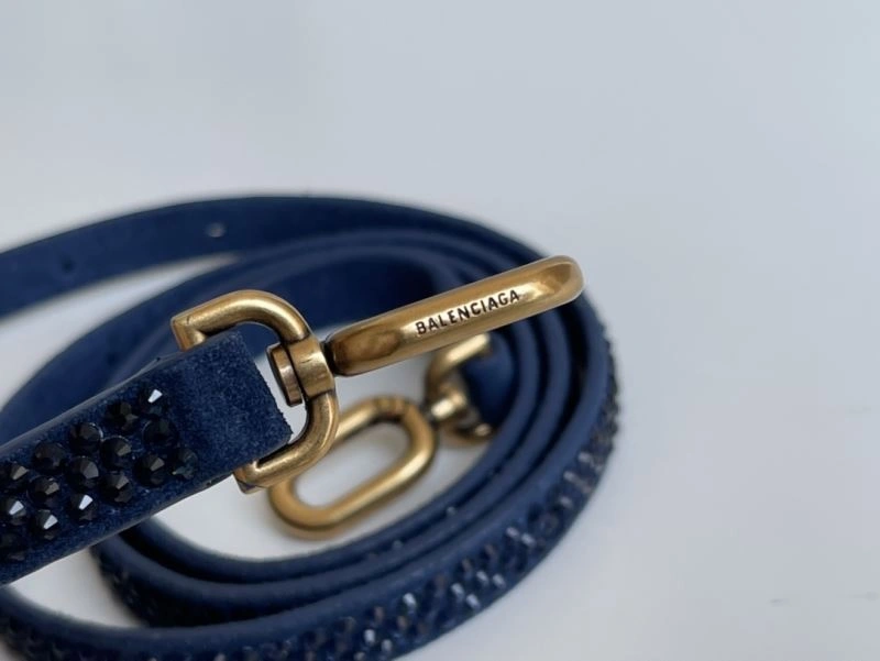 OEM Balenciaga Sapphire Blue Hourglass Rhinestone Bag - XS Edition