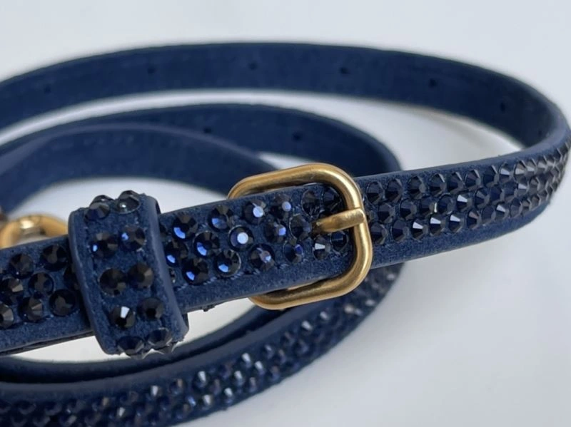 OEM Balenciaga Sapphire Blue Hourglass Rhinestone Bag - XS Edition