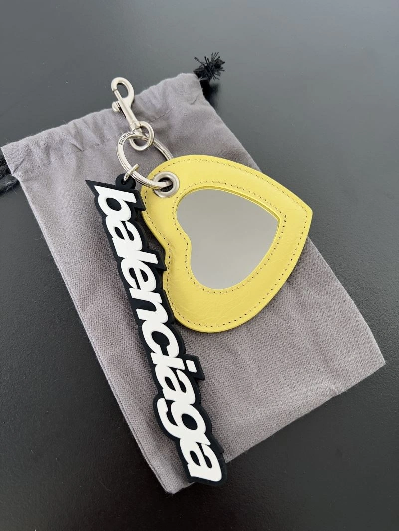 Balenciaga Sheepskin Heart Mirror Keychain Pendant