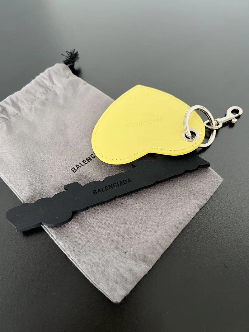 Precise copy Balenciaga Sheepskin Heart Mirror Keychain Pendant