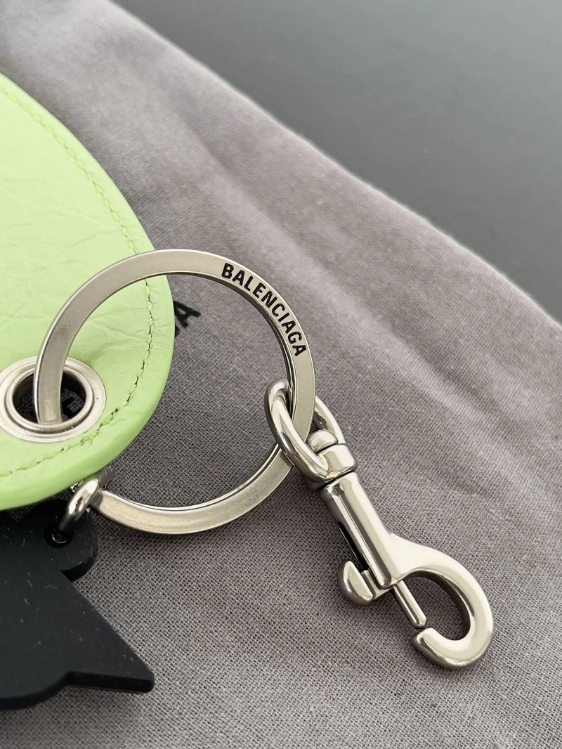 Economical Balenciaga Sheepskin Heart Mirror Pendant Keychain