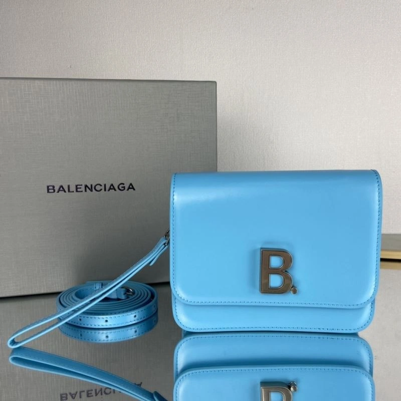 Balenciaga Sky Blue Tofu Bag with Big B Hardware