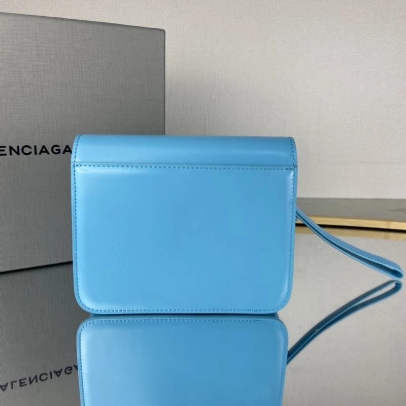High fidelity Balenciaga Sky Blue Tofu Bag with Big B Hardware