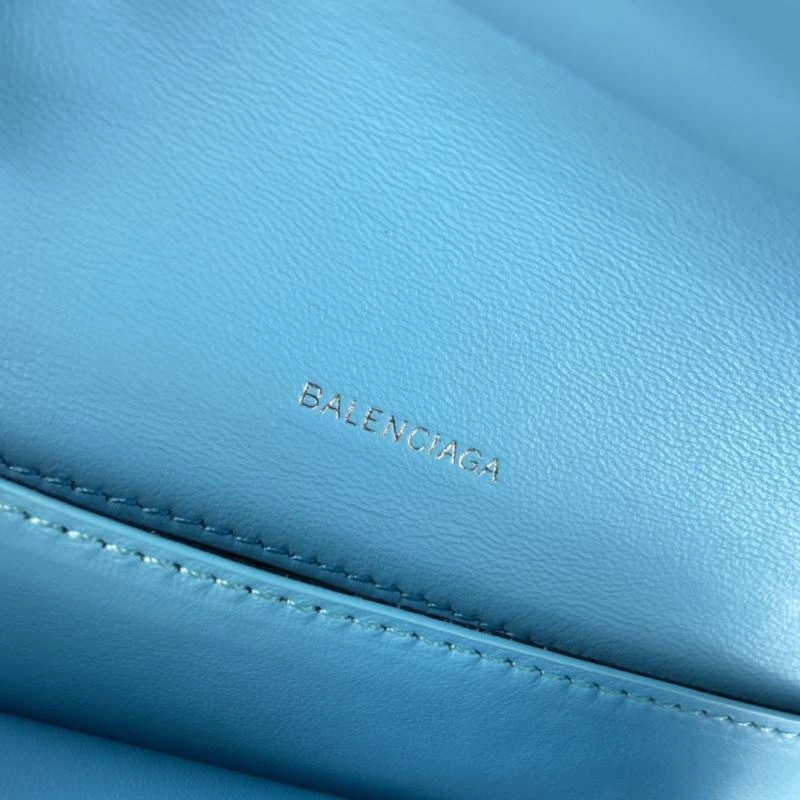 High fidelity Balenciaga Sky Blue Tofu Bag with Big B Hardware